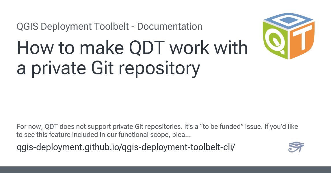 How To Make Qdt Work With A Private Git Repository Qgis Deployment 3475